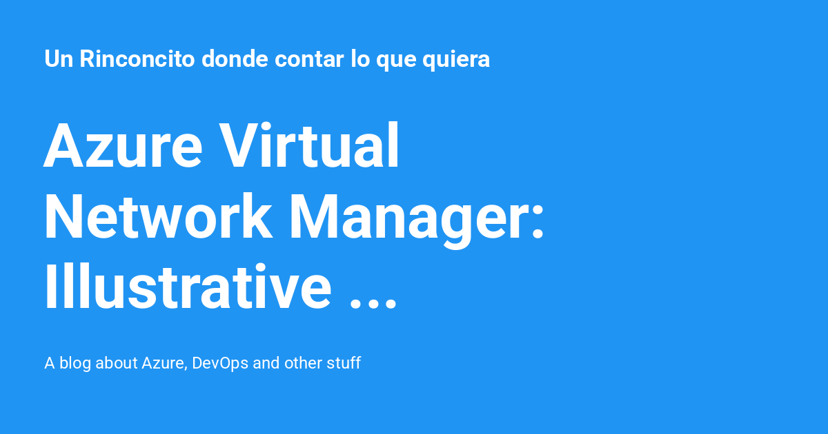 Azure Virtual Network Manager: Illustrative relationship between ...